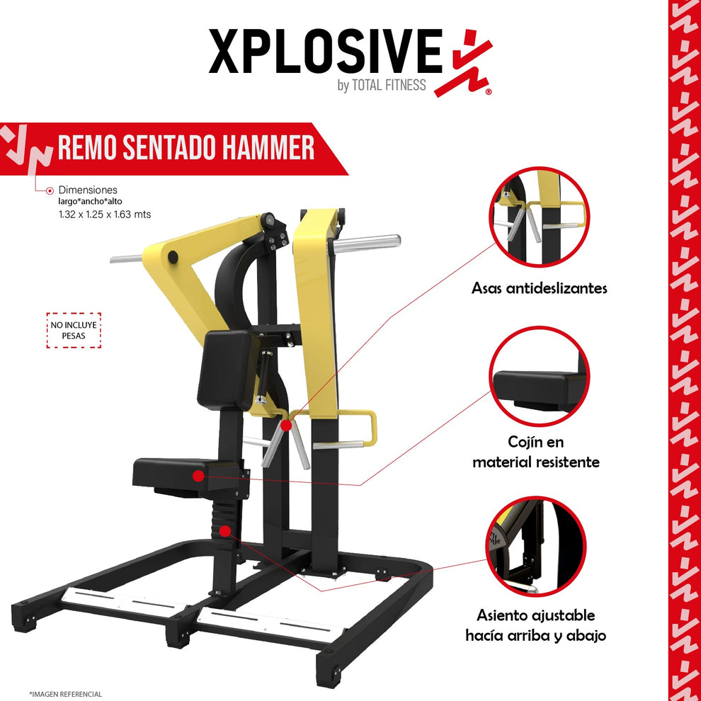 Remo Sentado Hammer – Total Fitness Maquinas para Gimnasios en Peru